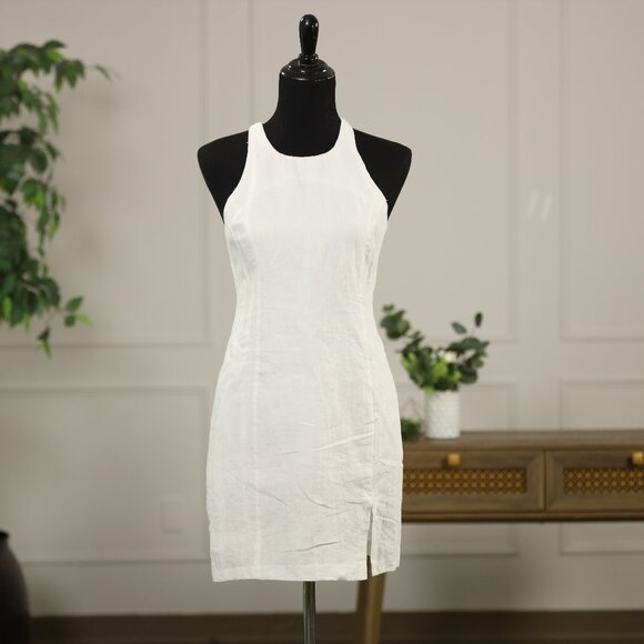 Skylar + Madison | Dresses | Skylar Madison White Dress With Front Slit ...